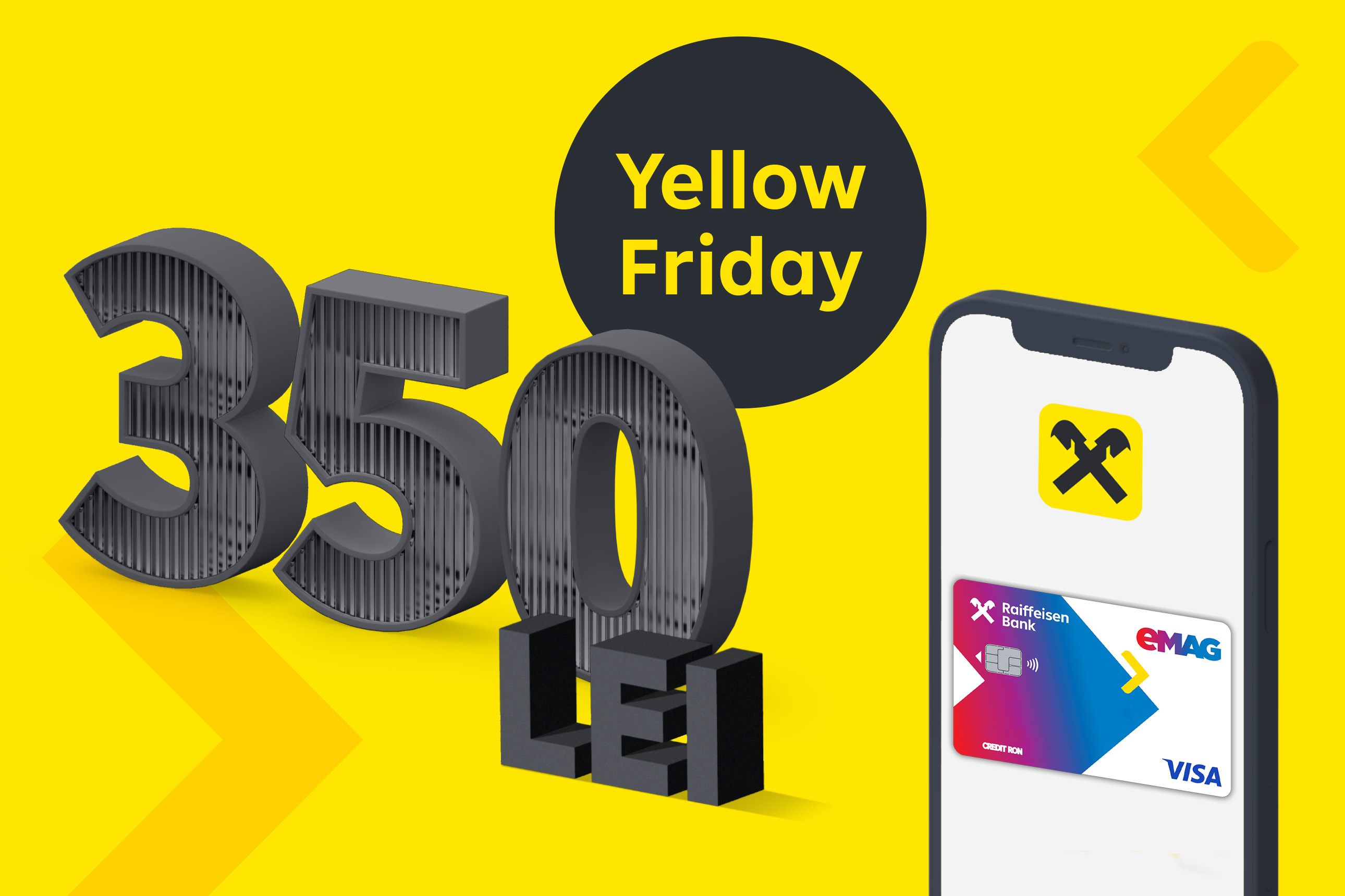Card de credit Raiffeisen eMAG: Bonus 350 de lei